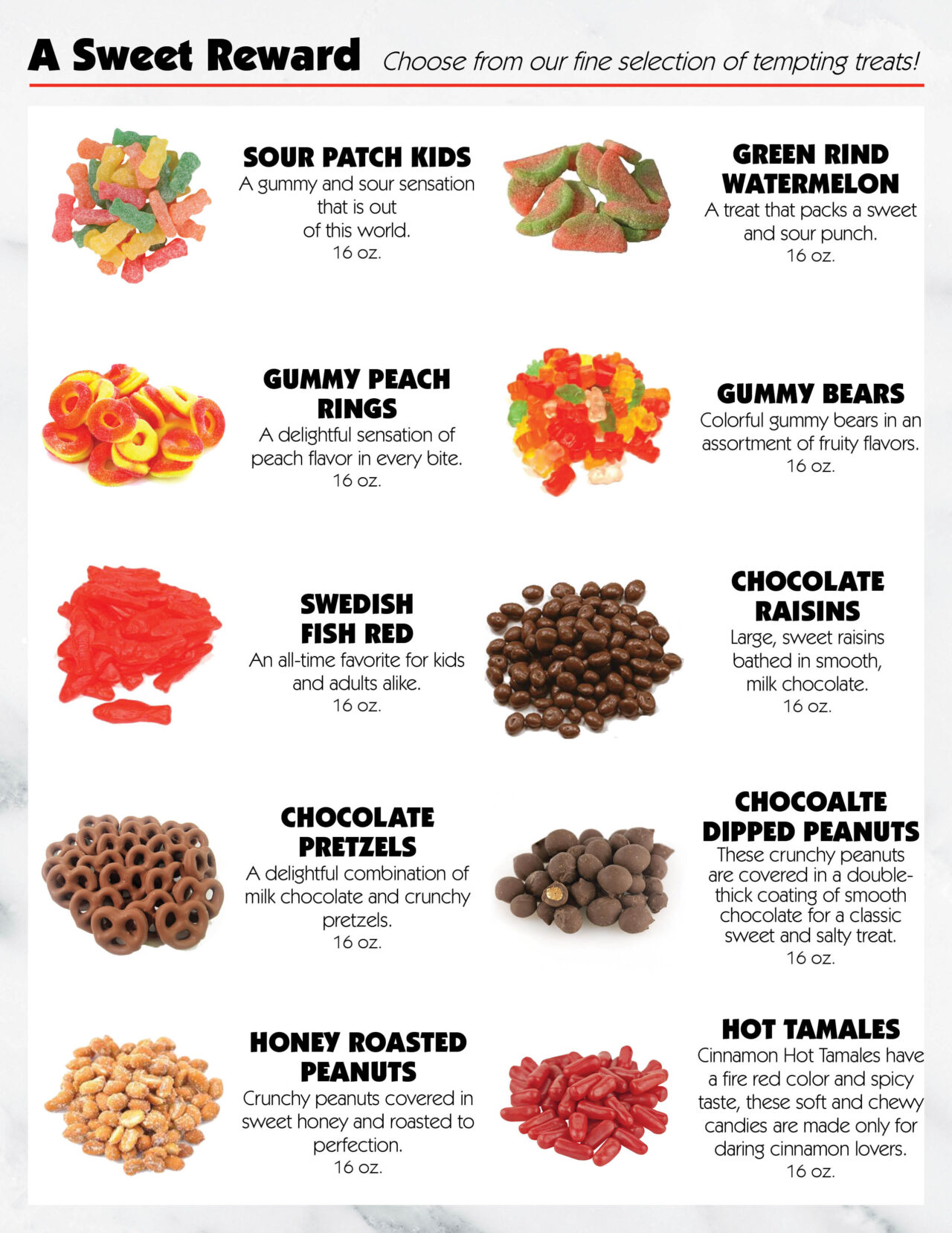 A Sweet Reward Candies - Tasty Choices Fundraising